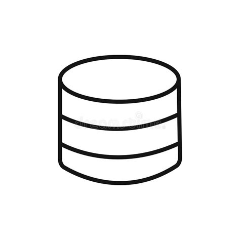 Database Icon Thin Line Art Isolated Stock Vector Illustration Of