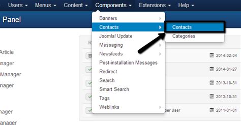 Joomla Guides How To Manage Contacts FastComet