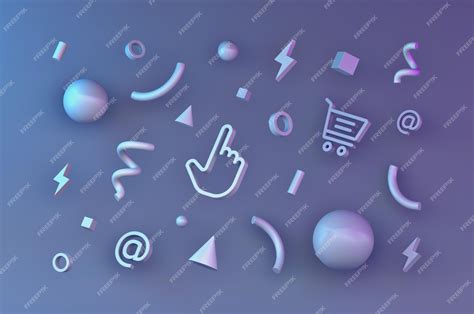 Premium Psd Isolated Monochrome 3d Geometric Shapes