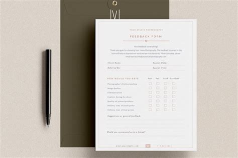Client Feedback Form Template Stationery Templates ~ Creative Market