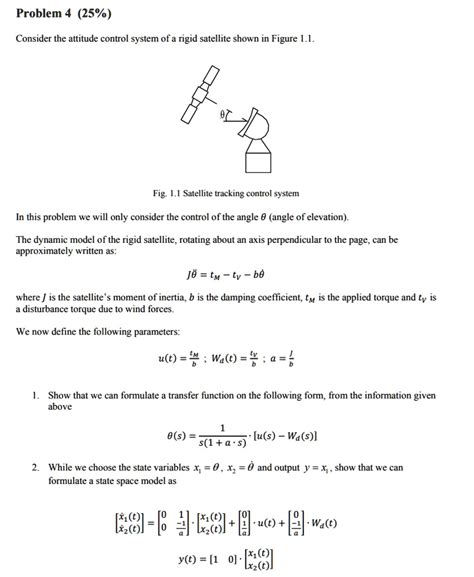 Problem 4 25 Consider The Attitude Control System Of A Rigid