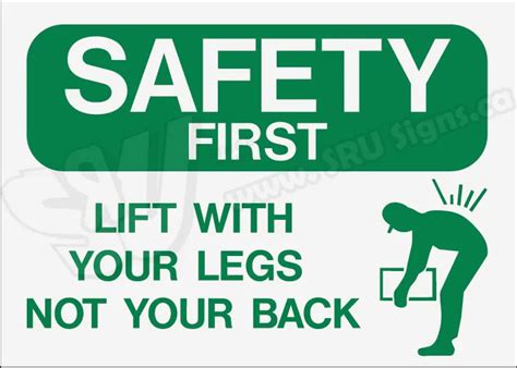 Srusafe004 Lift With Your Legs Not Your Back