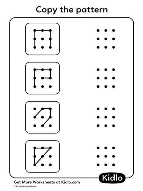 Copy The Patterns 9 Dots Pattern Worksheet 09 Copy The Patterns 9 Dots Pattern Worksheet 09