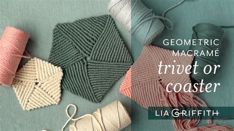 DIY Geometric Macramé Trivet or Coaster YouTube