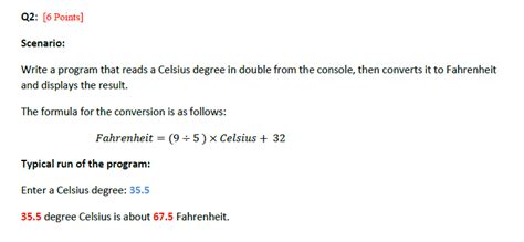 solved write a program that reads a celsius degree in double