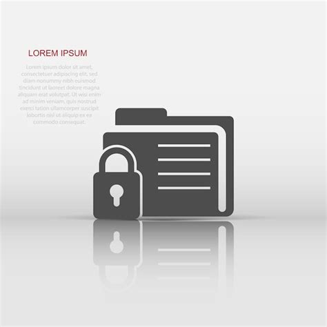Premium Vector Files Folder Permission Icon In Flat Style Document