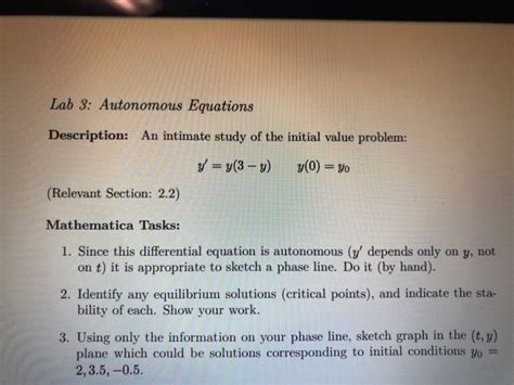 Solved Lab 3 Autonomous Equations Description An Intimate