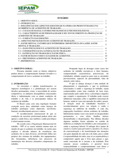 Psicologia Do Trabalho Ii 11p Rev Edson 160112 Form Eziel Pdf