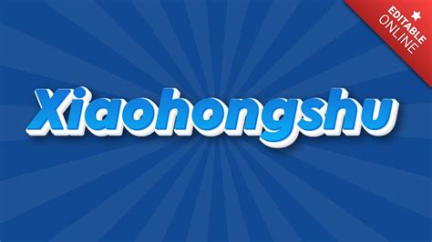 Xiaohongshu Blue 3d With Manga Background Text Effect Generator