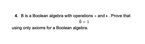Solved B Is A Boolean Algebra With Operations And Chegg
