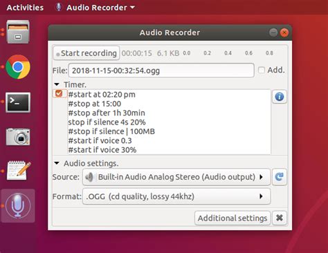 how to install audio recorder in ubuntu
