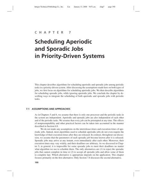 Scheduling Aperiodic And Sporadic Jobs In Priority Driven Systems