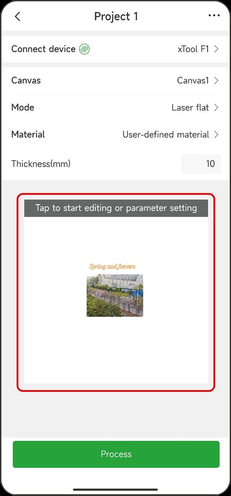 XCS V Use The Laser Flat Mode Of XTool F With XCS On A Mobile Phone XTool Support Center