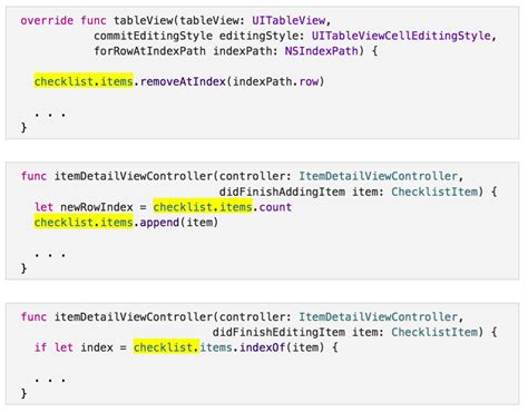 the ios apprentice 2 checklists 08 improved data model