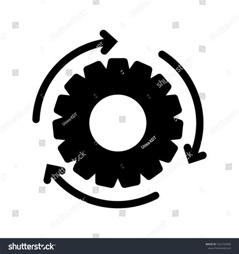 Agile Process Line Icon Gear Arrow Stock Vector Royalty Free 1522752890 Shutterstock