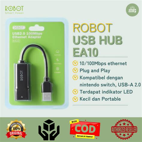 Jual Robot Usb To Lan Ea10 Ea10c Usb Ethernet Adapter Usb 2 0 To 10 100 Network Rj45 Lan Black