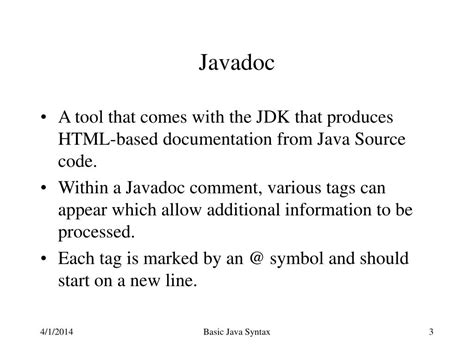 Ppt Basic Java Syntax Powerpoint Presentation Free Download Id529720