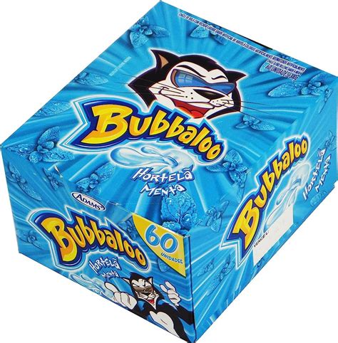 Chiclete Bubbaloo Hortelã 300g 60 Unidades Alegra Festa Artigos
