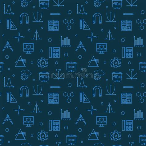 Science Technology Engineering And Math Blue Pattern Stock Vector Illustration Of Lightbulb