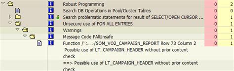 code inspector unsecure use of for all entries