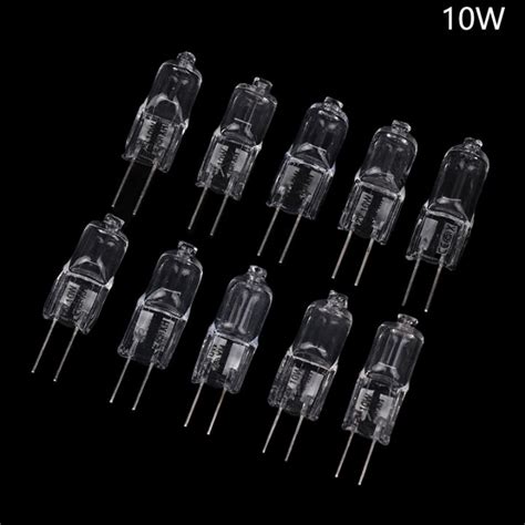 10pcs G4 Halogen Bulb 10v 20w 35w 12v G4 Halogen Bulbs Light Jc Bi Pin Led Lamp Warm White