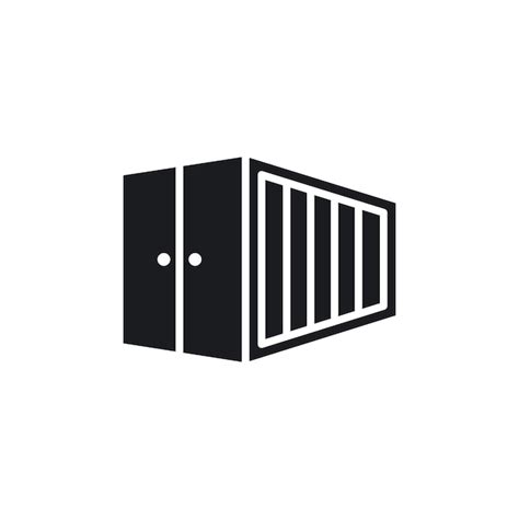 Premium Vector Shipping Container Icon Isolated On White Background