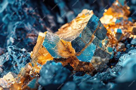 Premium Photo Copper Ore Extraction And Macro Photography For