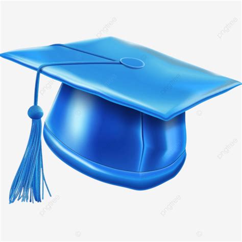 Imagen Prediseñada De Un Birrete De Graduación Azul Sobre Un Fondo