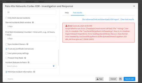 Solved Livecommunity Cortex Xdr Integration With Xsoar Module Facing Error Script Failed To