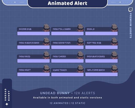 Bunny Twitch Alert Ghost Halloween Overlay Animation Streamlabs Obs