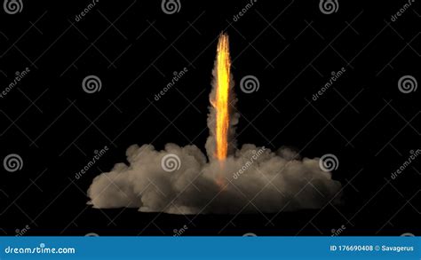 Rocket Exhaust From A Rocket Launch D Rendering Stock Illustration Illustration Of Flight