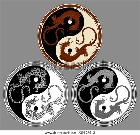 Dragon The Yin Yang Dragons In The Shape Of The Yin Yang Symbol Of