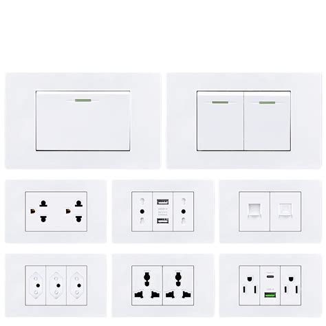 브라질 화이트 범용 소켓 Usb 스마트 C타입 20w 고속 충전 Usb 벽 콘센트 이탈리아 칠레 미국 전기 조명 스위치 20a Aliexpress