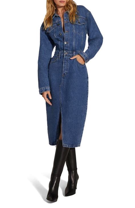 Womens Long Sleeve Denim Dresses Nordstrom