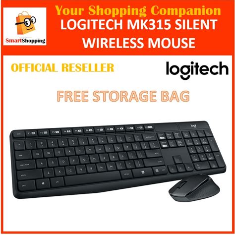 Original Logitech MK315 Silent Quiet Durable Wireless Keyboard Mouse Combo 920 009068 1 Year