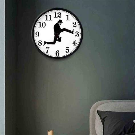 Monty Python Inspired Silly Walk Wall Clock 25cm 9 84 Fruugo Uk