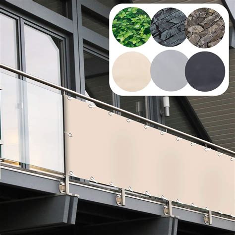 Amazonde Balkon Sichtschutz Pvc 90x600 Cm Extra Blickdicht