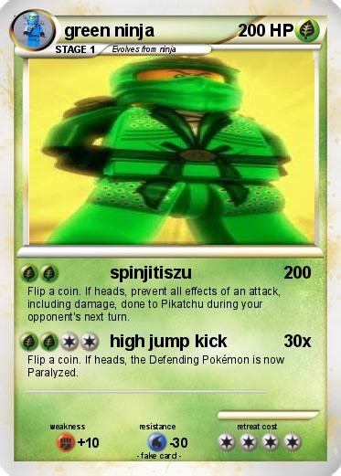 Pokémon Green Ninja 53 53 Spinjitiszu My Pokemon Card