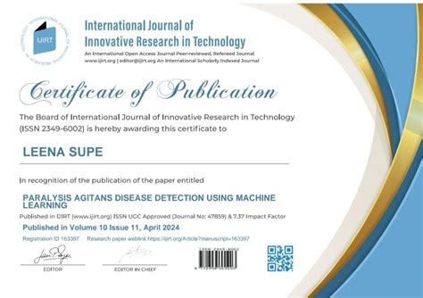 Leena Supe On Linkedin Machinelearning Parkinson Disease Svm