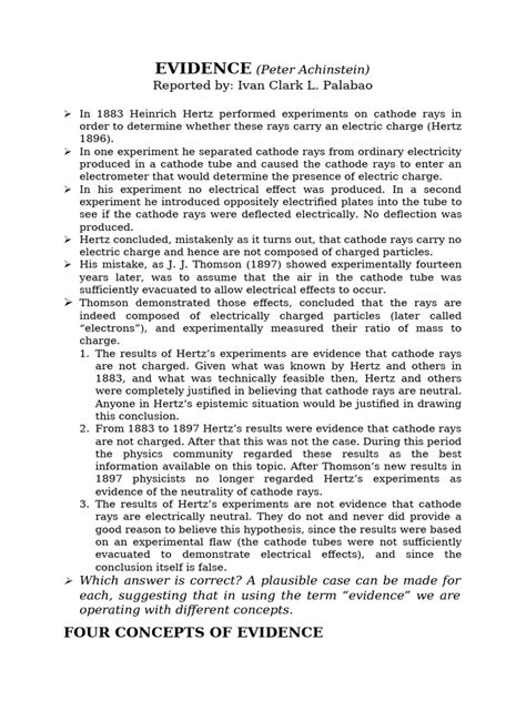 Evidence Report Pdf Evidence Hypothesis