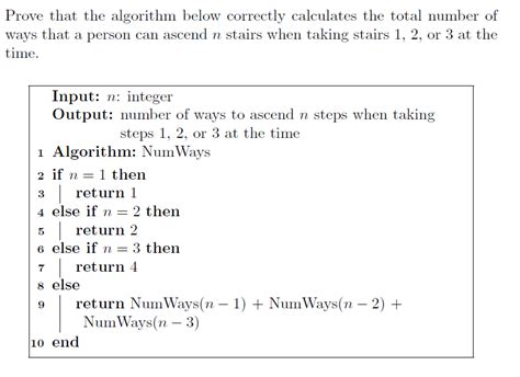 solved prove that the algorithm below correctly calculates