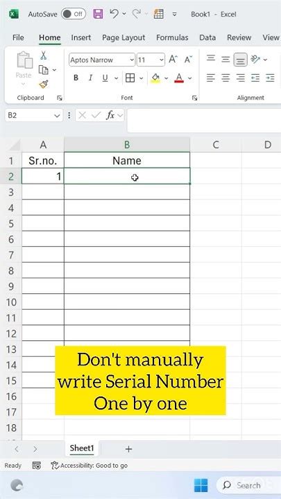 Dont Manually Type Serial Number In Excel Instead Use This Amazing Formula Excel Trick