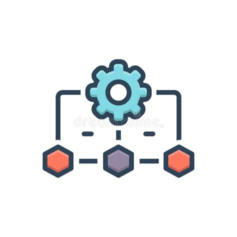 Color Illustration Icon For Workflow Process Workflow And Plan Stock Illustration