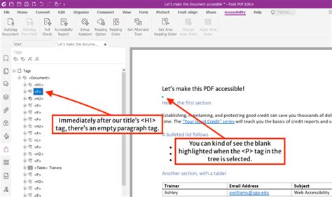 PDF Accessibility Part 3 Remediation In Foxit PDF Editor Pro CAES Office Of Information