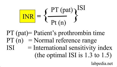 Coagulation Part 5 INR International Normalized Ratio PT PTT Labpedia Net