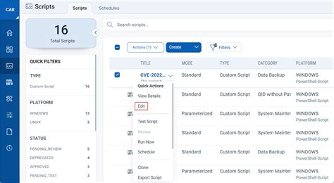 Edit Unapproved Scripts