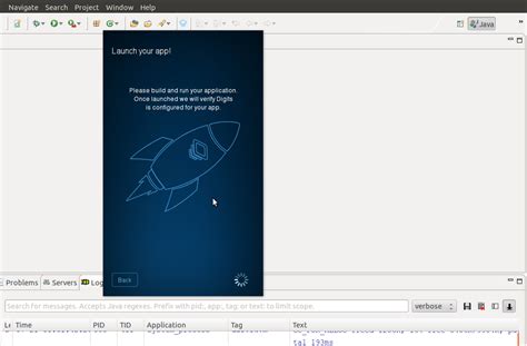 eclipse not able to install digits from fabric plugin in android app
