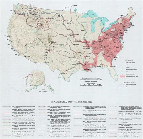 Map Of The Usa Exploration 1800 1820