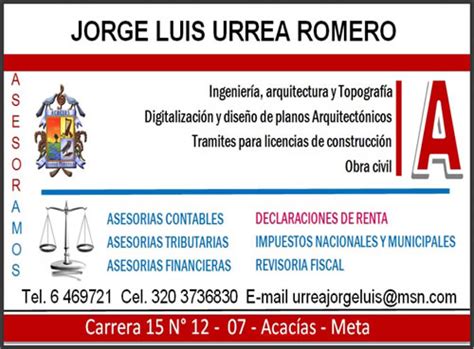 Jorge Luis Urrea Romero Las Páginas Amarillas En 2025
