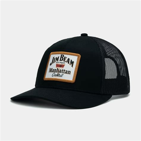 Jim Beam Hat With Manhattan Cocktail Patch Shop Beam Distilling For